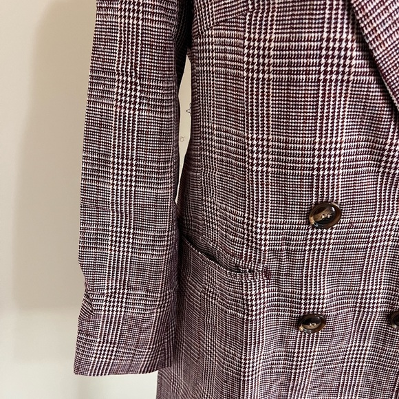 Allegra K Jackets And Coats Nwt Small Allegra K Womens Double Breasted Notched Lapel Plaid